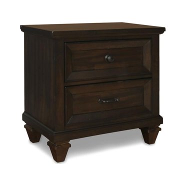 New Spec Monte Rosa 2 Drawer Wood Night Stand in Walnut - Walmart.com