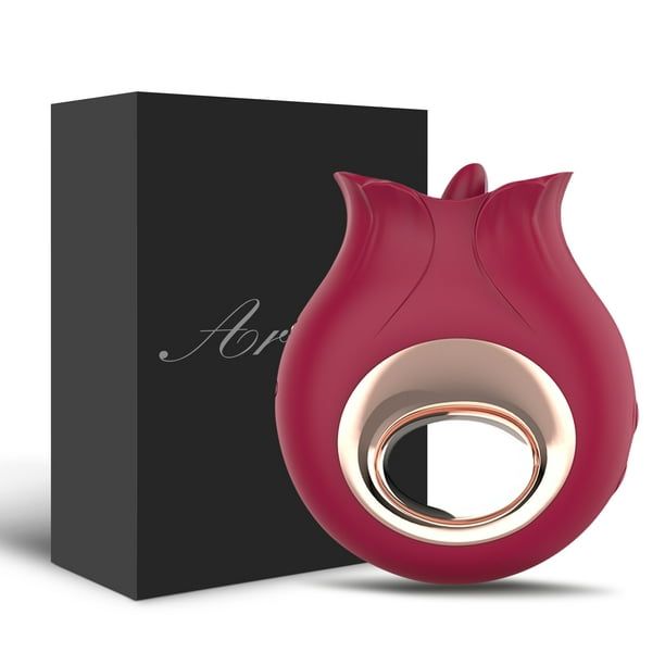 Areskey Rose Toy Vibrator for Woman, 2 in 1 Tongue & Vibrating Nipples ...
