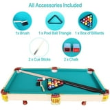 BluBlu Park Mini Pool Table, Tabletop Game Set Portable Billiard, Green ...