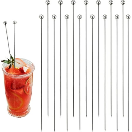 Metal Cocktail Picks, 15PCS 8 Inch Stainless Steel Cocktail Picks ...