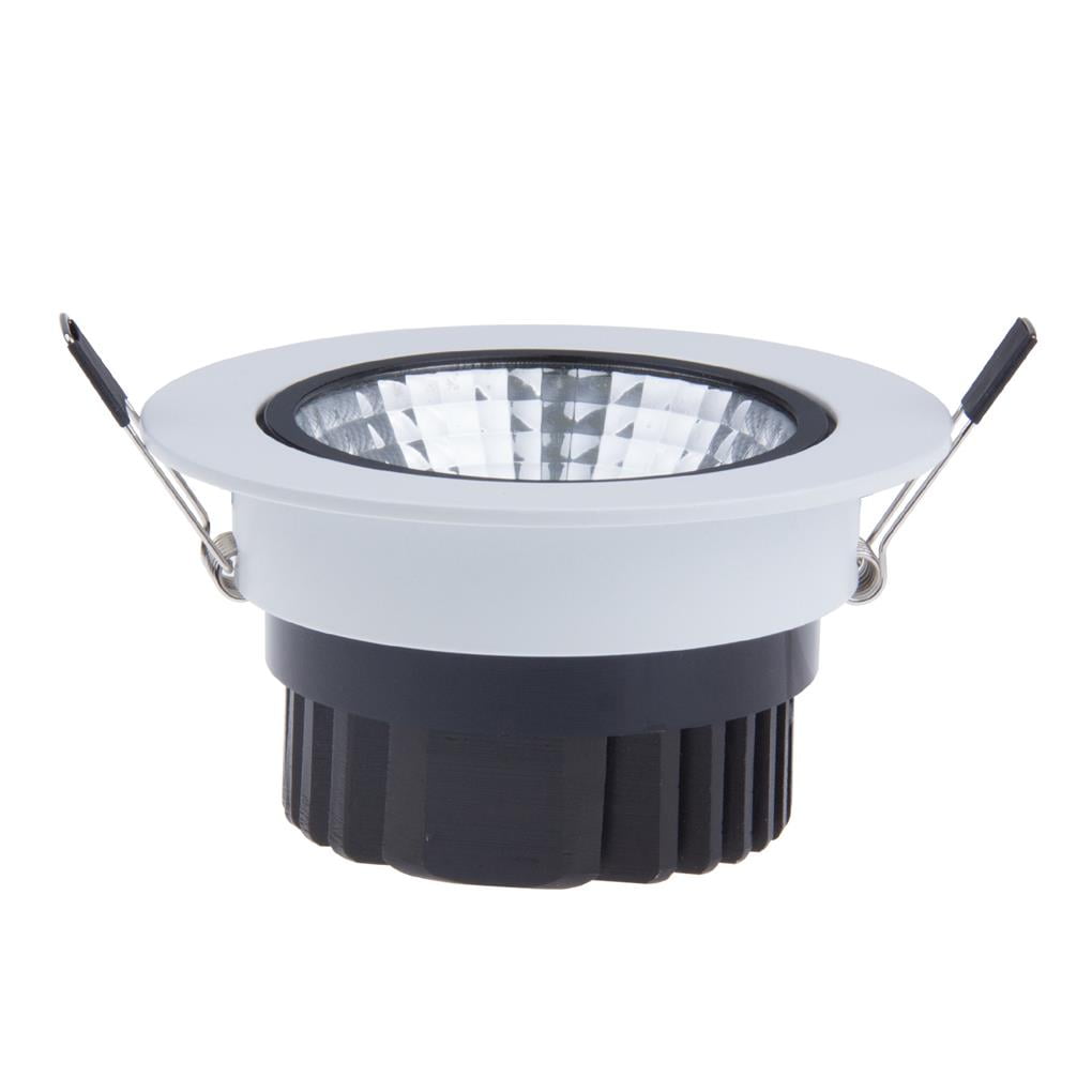 9W LED COB Ceiling Light Recessed 100-245V Cool Spotlight Downlight AC ...