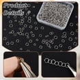 1000Pcs 5 Styles 304 Stainless Steel Open Jump Rings for Chainmaille ...