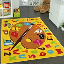 Mybecca Kids Rug Alphabet Puzzle with Numbers & Letters Large Area Rug ...