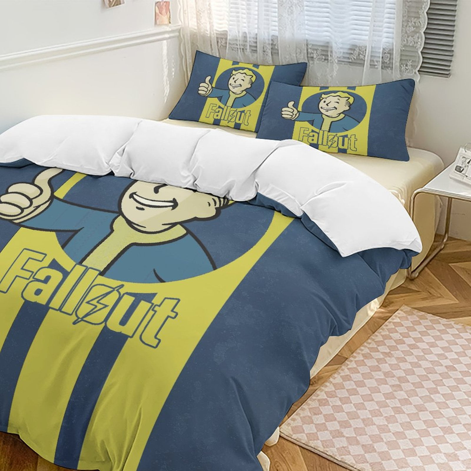 Click here for Yingd Blue Yellow Boys Fallout Comforter Set Soft... prices