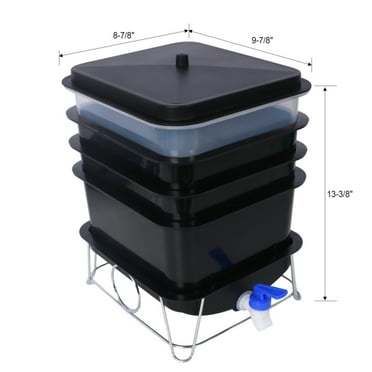 Vego Garden 8 Gallon In-Ground Worm Composter for Raised Beds, Outdoor ...