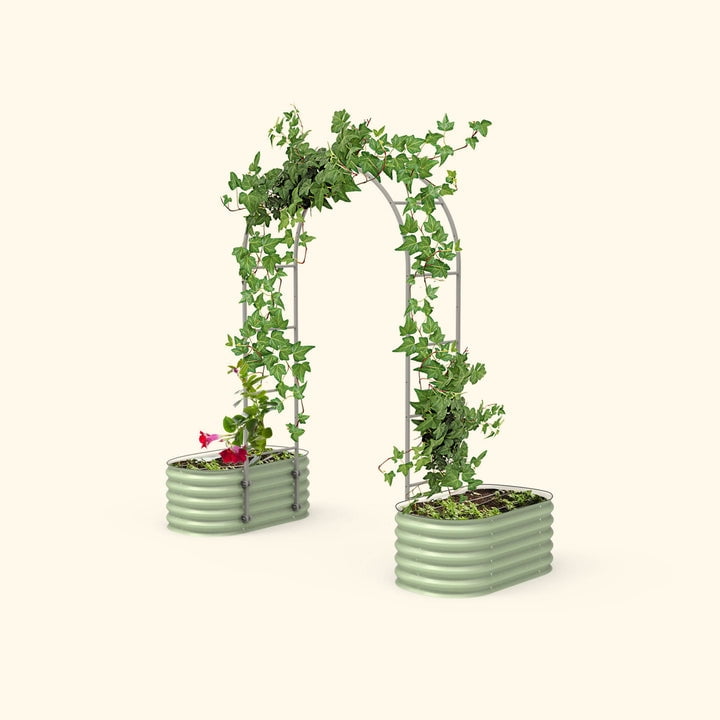 Vego Garden Modular Arched Trellis System Single Section 2.0' Long ...