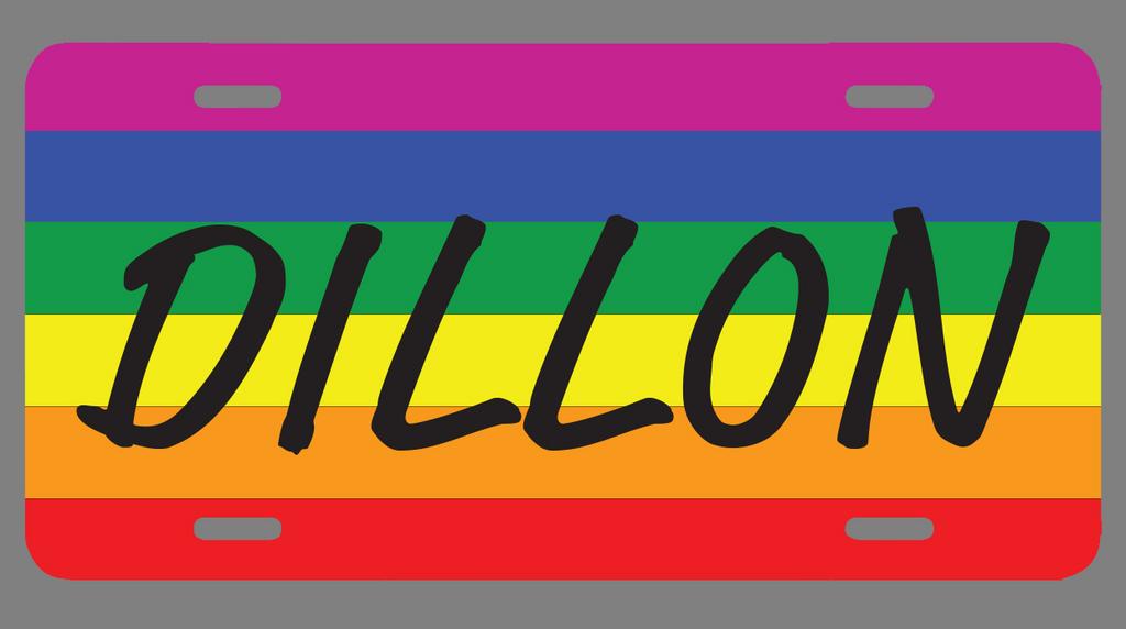 Dillon Name Pride Flag Style License Plate Tag Vanity Novelty Metal ...