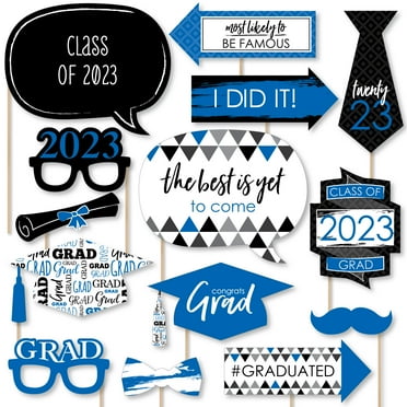 Big Dot of Happiness Funny Orange Graduation Party Photo Booth Props ...
