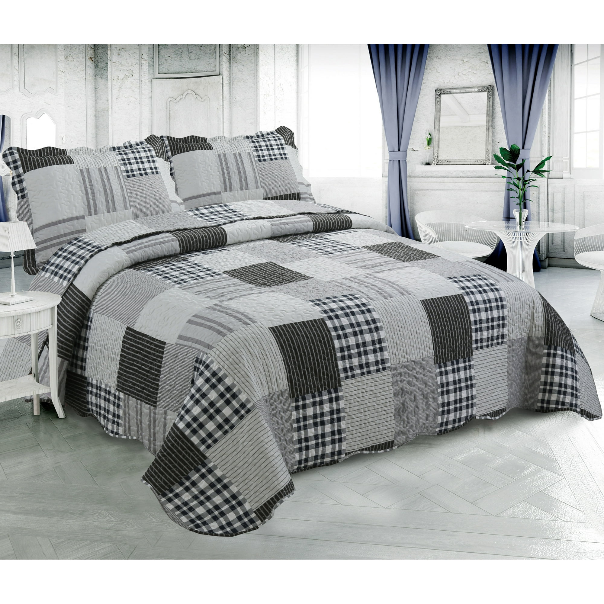 Click here for Marina Decoration Rich Printed Stitching Coverlet... prices