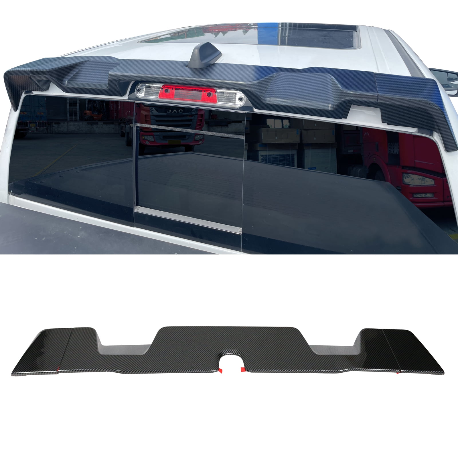 Ikon Motorsports Rear Roof Spoiler Compatible with 2019-2023 Ram 1500 ...