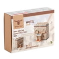 Mini bricks construction set Hotel 400 pcs. Glue included. White ...