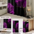 Bathroom Shower Curtain Purple Rose Blossom Floral Waterproof Shower ...