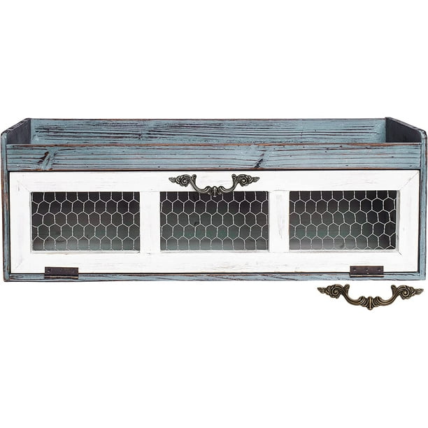 BBDHDMZ Farmhouse Chicken Wire Countertop Shelving Cabinet Decor ...