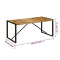vidaXL Dining Table Kitchen Table Dining Room Table Solid Rough Mango ...