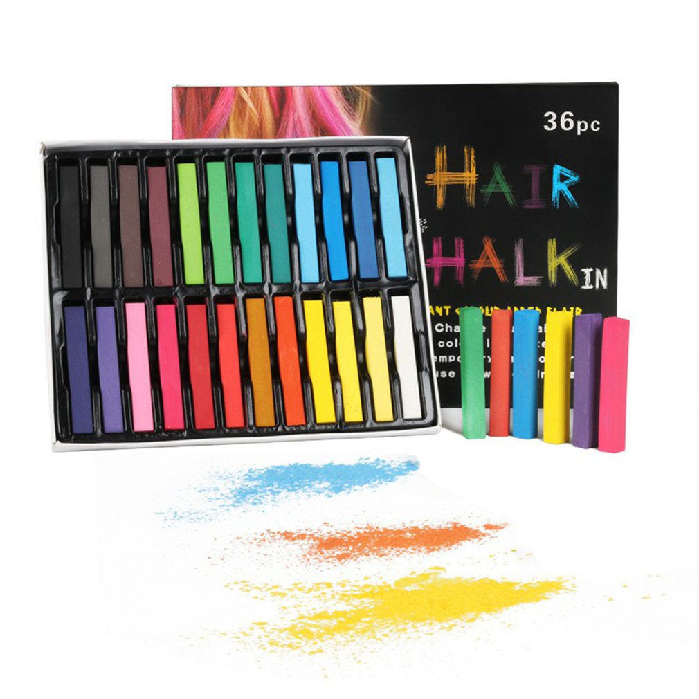 Margot Temporary 24 Colors Crayons For Hair Non-toxic Hair Color Chalk ...