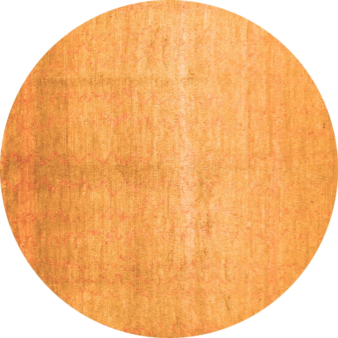 Ahgly Company Indoor Round Abstract Orange Contemporary Area Rugs, 7 ...
