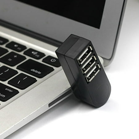 Portable 3 Ports USB 2.0 Mini 270 Degree laptop USB splitter; Rotatable ...