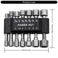 9/14Pcs Hexagonal Handle Power Nut Driver Drill Bit Hexagonal Socket ...