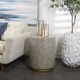 Free Shipping! DecMode Contemporary Round Side Table with Multi Color ...