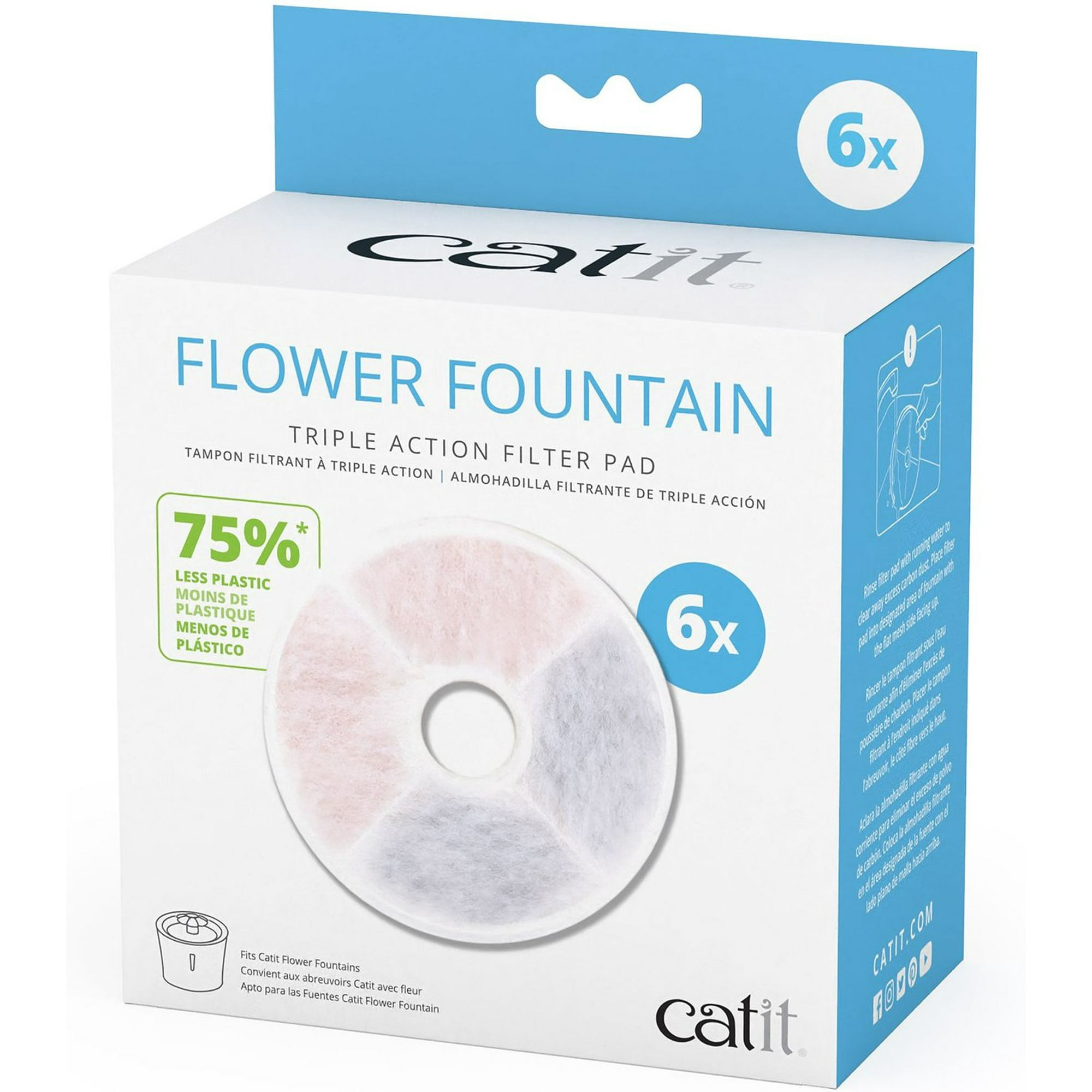 Click here for Pack Of 3 - Catit Fountain Frameless Triple Action... prices