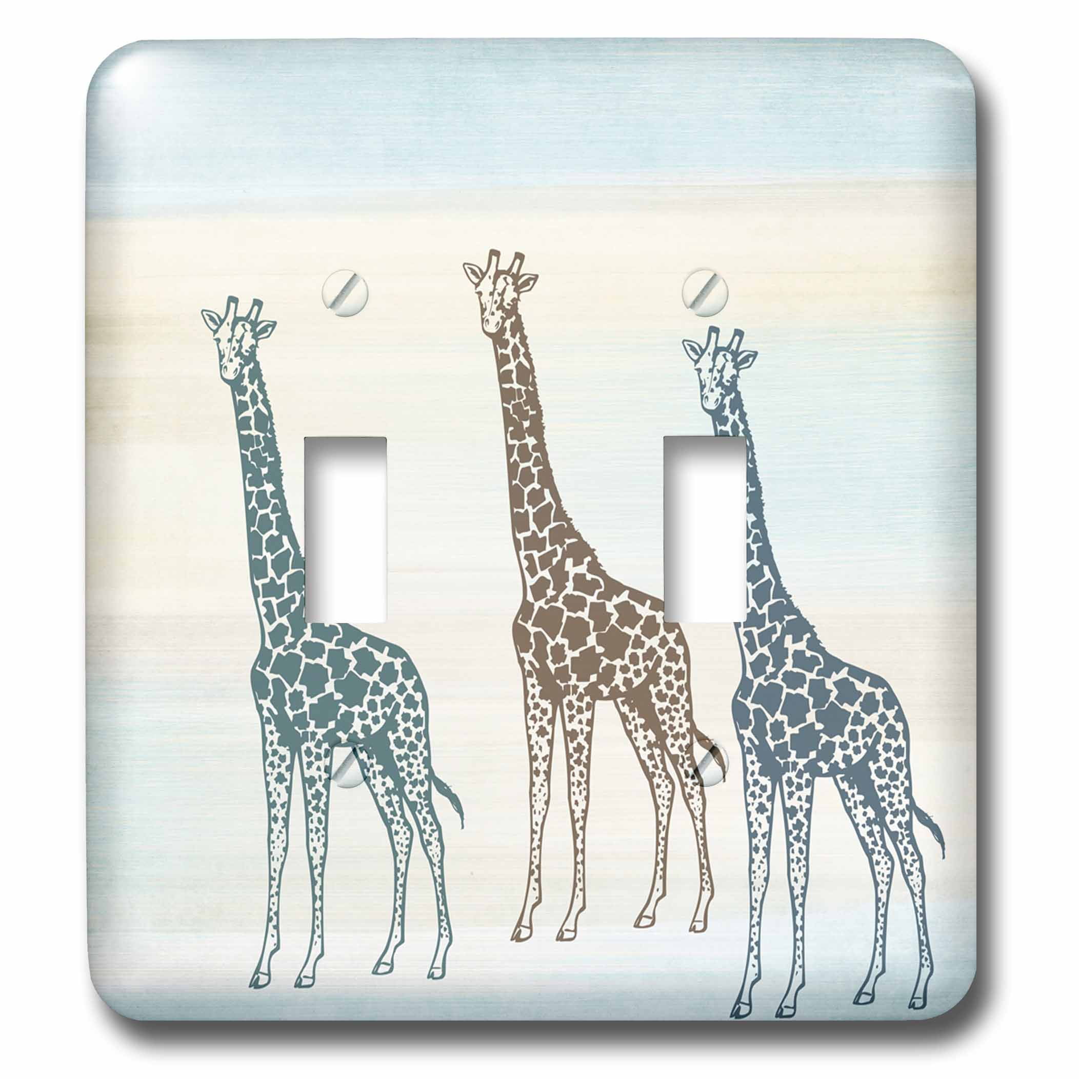 Three Giraffes cute animals art double toggle switch lsp-123323-2 ...
