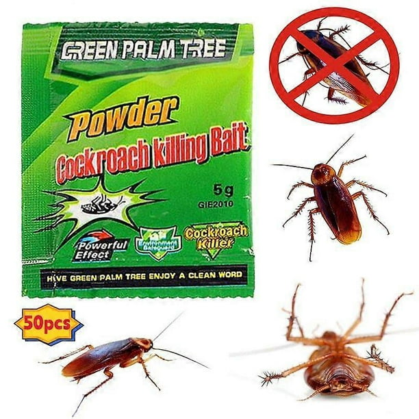 50pack Cockroach Killing Bait Insect Eradication Powder Cockroach ...