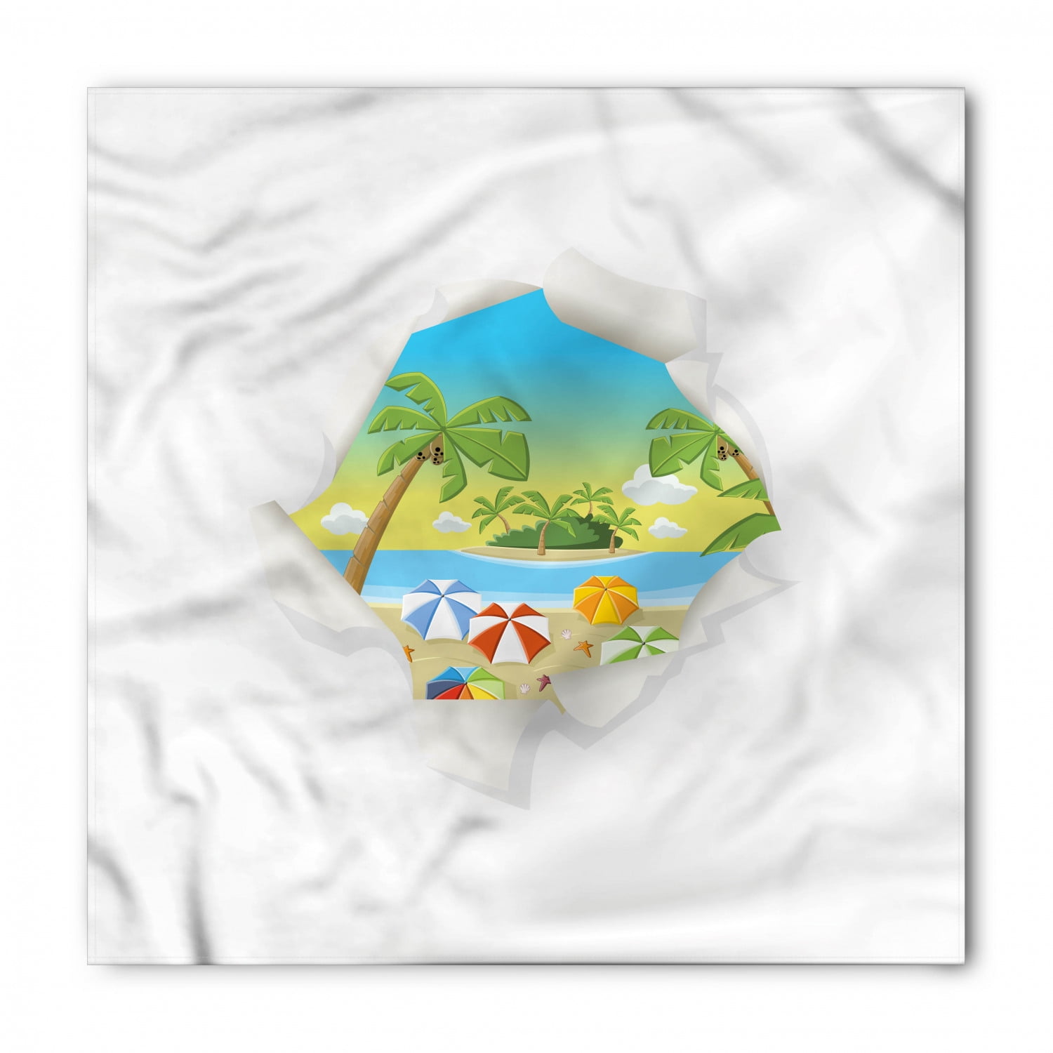 Beach Bandana, Tropical Elements Ocean, Unisex Head and Neck Tie, by ...