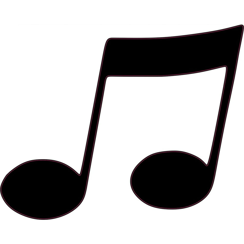 5in x 4in Black Double Eighth Note Sticker - Walmart.com - Walmart.com