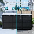 75 Gallon Heavy-Duty Waterproof Outdoor Storage Box | Black Plastic ...