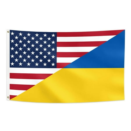 Ukraine American flag 3X5 Ft Friendship Flag with Brass Grommets ...