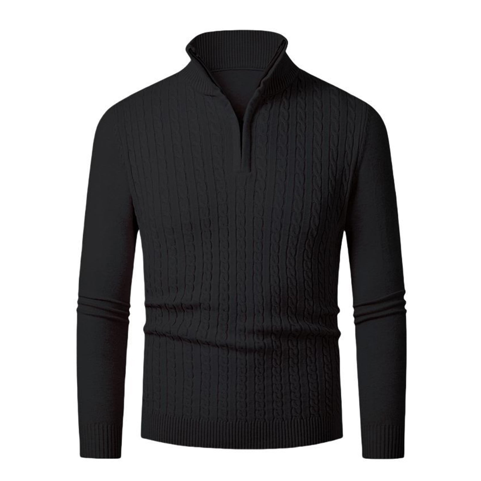 Click here for Wangmeiwg Mens Quarter Zip Slim Fit Knitted Turtle... prices