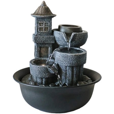 HSD Decorative Fountain Tabletop Water Fountain Rotating Stone Mill ...