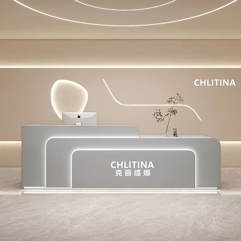 Cashier Reception Desk Beauty Salon Cash Register Table Modern ...
