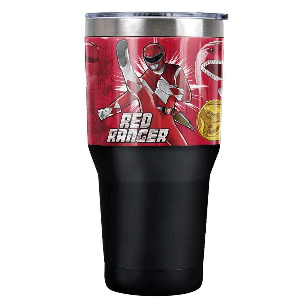 Power Rangers Red Ranger Stainless Steel Tumbler 30 oz Coffee Travel ...