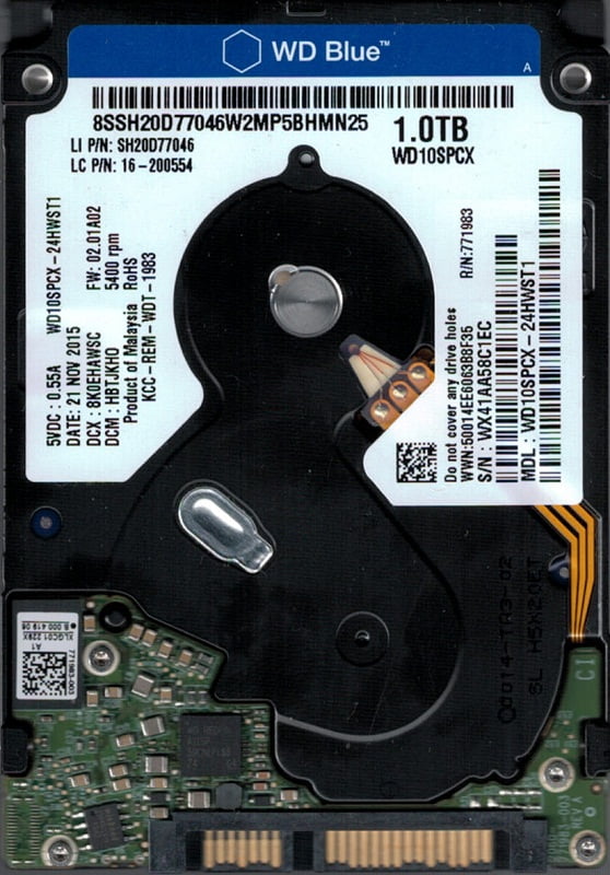 Western Digital WD10SPCX-24HWST1 1TB DCM: HBTJKHO - Walmart.com