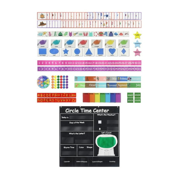 Circle Time Education Center Pocket Chart Preschool Educational Charts ...