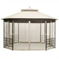 Topbuy 10'x 12'Octagonal Canopy Tent Patio Gazebo Canopy Shelter W ...