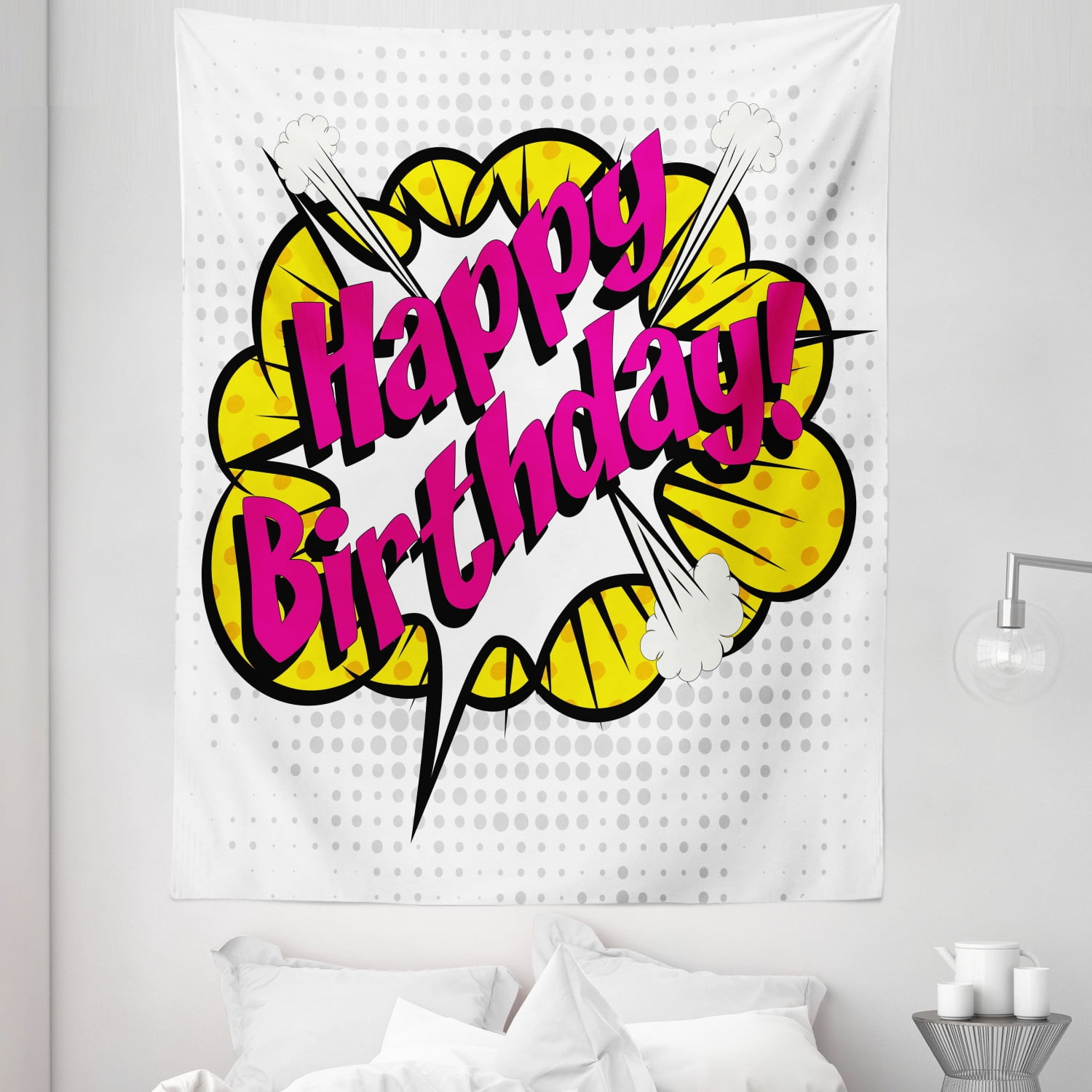 Retro Tapestry, Pop Art Comic Book Style Design Lettering Blast Effect ...