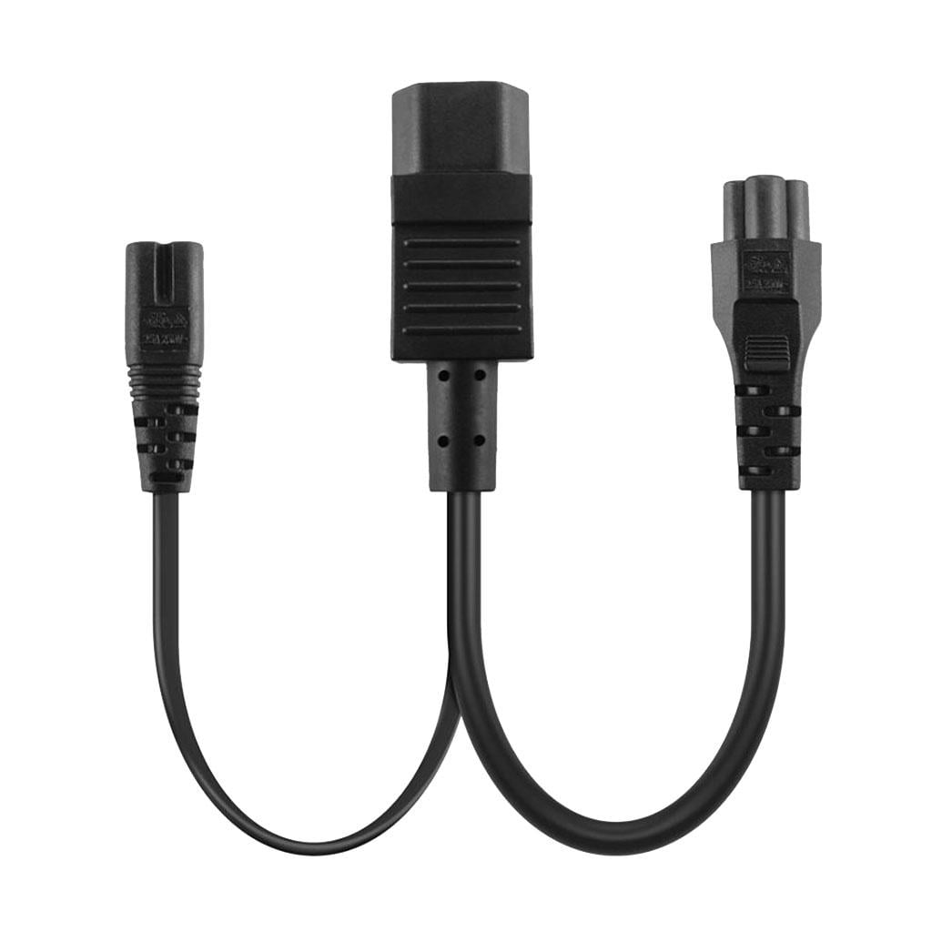 IEC320-C14 TO C7+ Outlet Power Adapter Cord 1-2 3-pin PDU/UPS 350mm ...