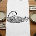 Black Leopard Prints Burlap Cotton Table Runner 13x48 Inches Long ...