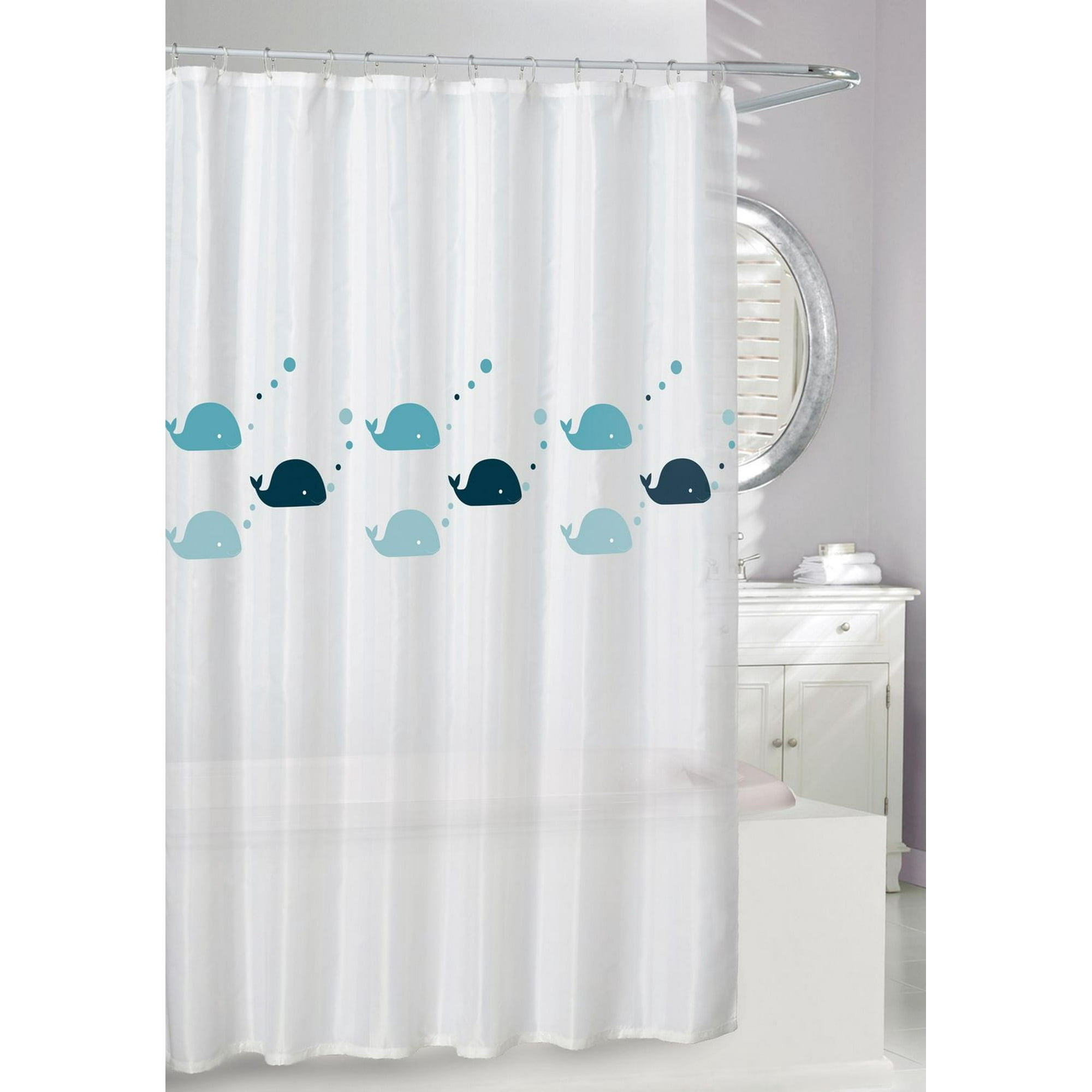 Click here for Moda Whales Peva Shower Curtain 71 Inch prices