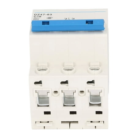 LYUMO 3P Miniature Circuit Breaker DIN Rail Mount Low Voltage Protection Switch 400V 16A DZ47‑63 ...