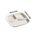 Eespoir 10 Inch Control Divided Plates, 3-Compartment Foodplate, Light ...