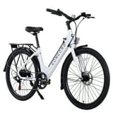27.5" Concord Step-Thru Electric Commuter Bike, 36V, White, Fits Riders ...