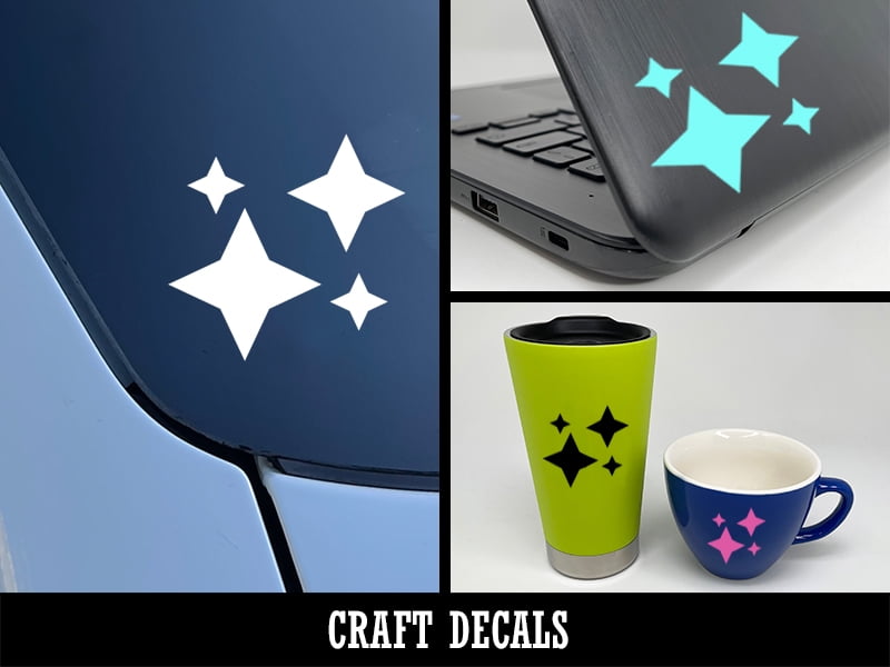 Shiny Sparkle Stars Craft Vinyl Indoor Outdoor Decal Sticker - Lavender ...