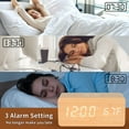 Aihimol Digital Alarm Clock, with Wooden Electronic LED Time Display, 3 ...