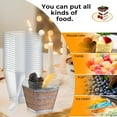 JJEAN-50 Pack 7oz Square Clear Plastic Dessert Cups & Spoons ...