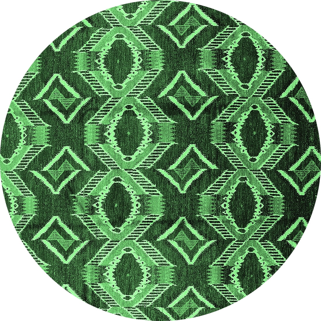 Ahgly Company Indoor Round Solid Emerald Green Modern Area Rugs, 8 ...