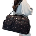 Women Travel Corduroy Sports Duffle Bag with Small Pouch Cute Overnight ...