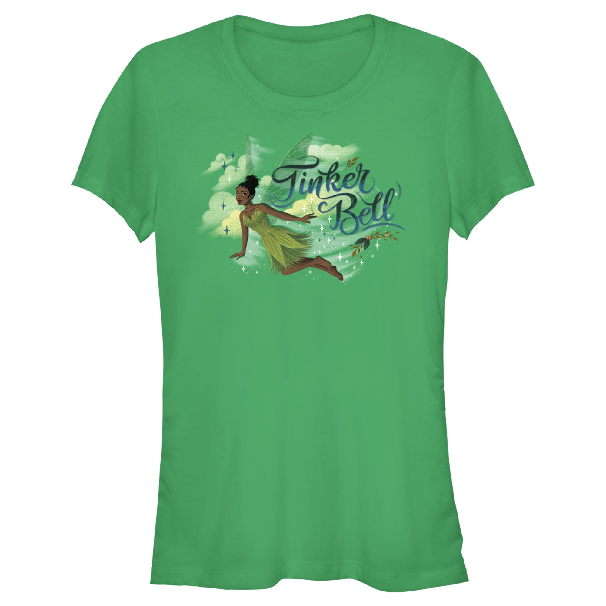 Junior's Peter Pan & Wendy Tinker Bell Portrait Graphic Tee Kelly Green ...